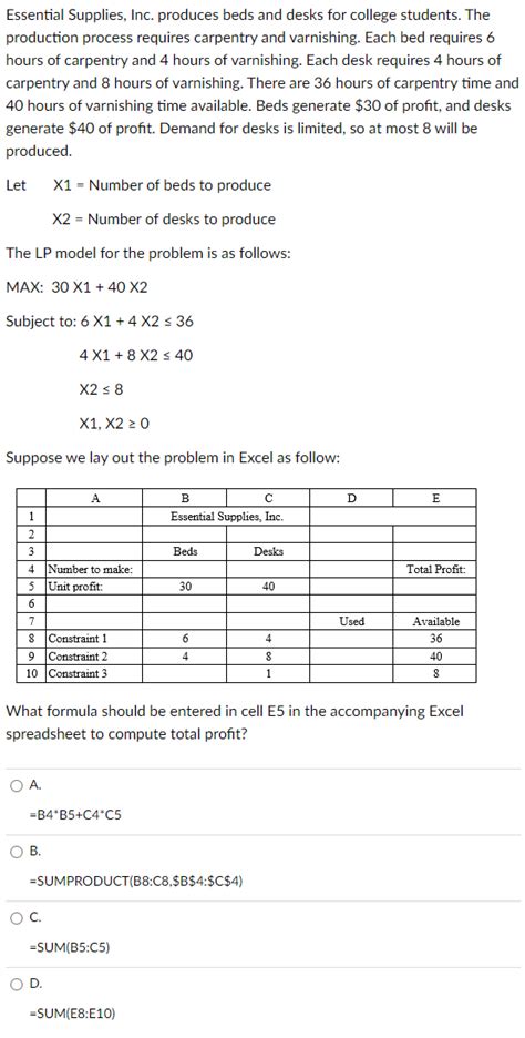 Solved Which Cells Should Be Changing Cells In This Problem Chegg