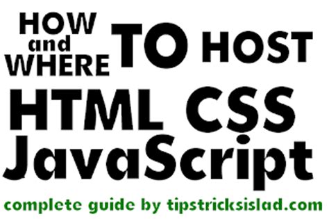 Hosting Of Html Javascript And Css Files Method 1 An Island For