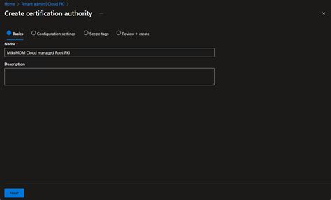 First Look At Intune Cloud Pki Mikes Mdm Blog