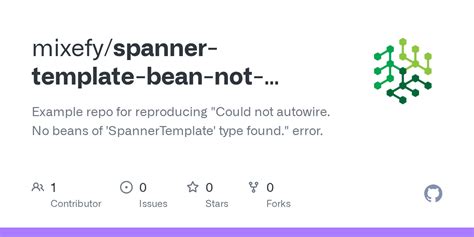 Github Mixefyspanner Template Bean Not Found Example Repo For