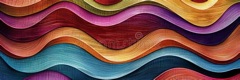 Colorful Textile Background Vivid Wave Fabric Textured Pattern Ethnic Wavy Textile Copy Space