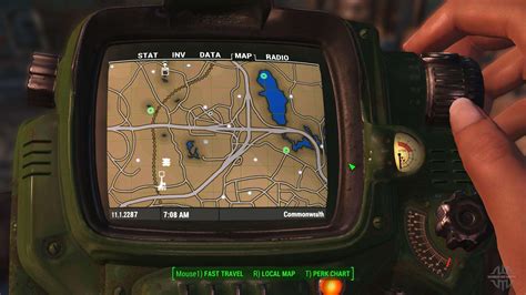 colorful map with locations for fallout 4