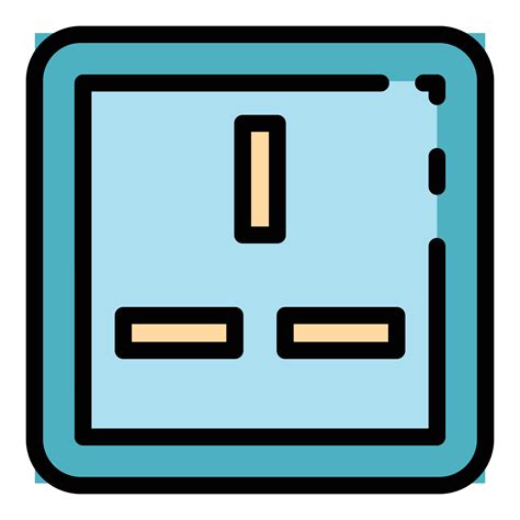 American Power Socket Icon Color Outline Vector 19192934 Vector Art At Vecteezy