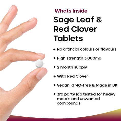 Sage Leaf Red Clover Tablets New Leaf Supplements New Leaf Products