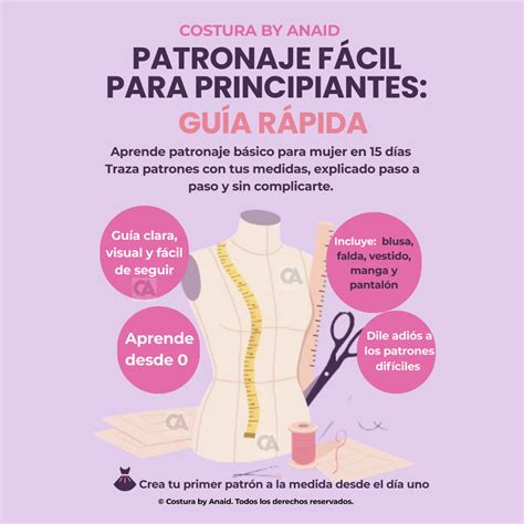 Guía Para Principiantes En Patronar Descarga Inmediata Costurabyanaid