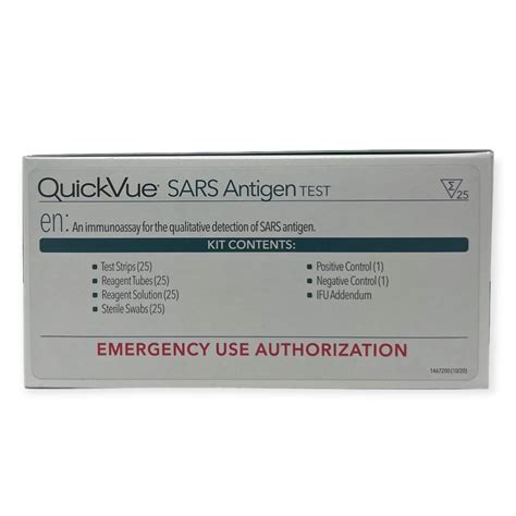 Quidel 20387 Quickvue Sars Covid 19 Antigen Rapid Test Kit
