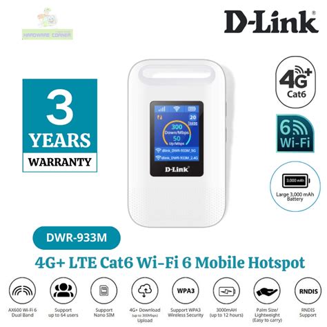 D Link Dwr 933m Cat6 4g Lte Wi Fi 6 Mobile Router Shopee Thailand