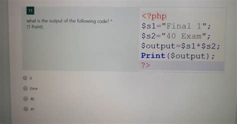 Solved 10 What Is The Output Of The Following Code 1
