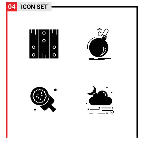 Universal Solid Glyph Signs Symbols Of Box Explosion Stock Boom Food Editable Vector Design