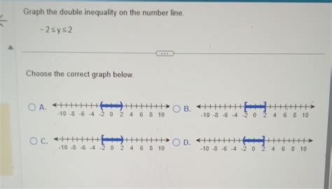 Solved Graph The Double Inequality On The Number