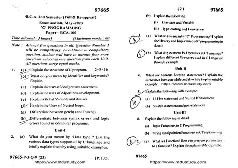 Bca Sem C Programming May C Programming And Assembly Language Studocu