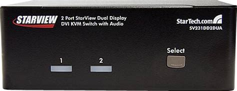 Best Buy Startech 2 Port Dual Dvi To Usb Kvm Switch Black Sv231dd2dua