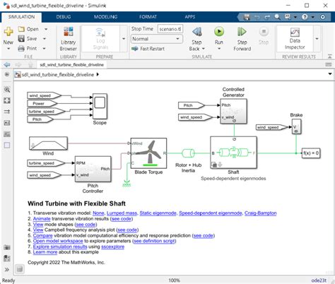 Simscape™ Driveline™ Simulation Model Of A Fluid Film Bearing Supported