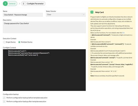 Programmable Configlets Manageengine Network Configuration Manager