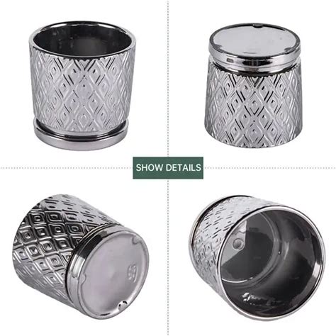 Silver Plant Pots With Drainage Holes And Saucer For Indoor Wholesale