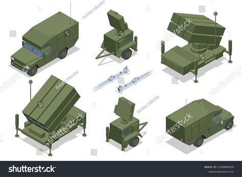 Isometric Nasams Surfacetoair Missile System System Stock Vector Royalty Free 2226849329