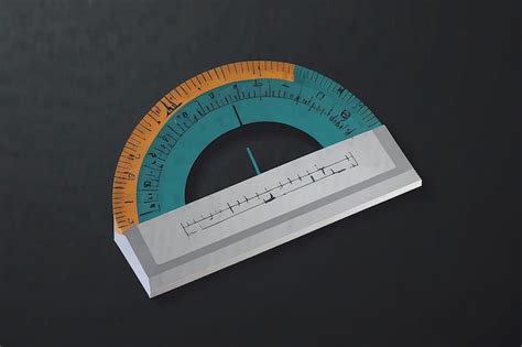 Protractor Ruler Measuring Tool 3d Vector Icon Cartoon Minimal Style Premium Ai Generated Image