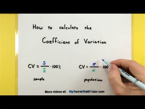 Coefficient Of Variation Formula