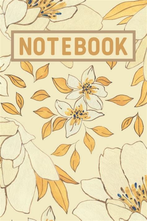 Yellow Flower Pattern Notebook