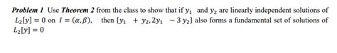 Solved Problem 1 Use Theorem 2 From The Class To Show That Chegg Com