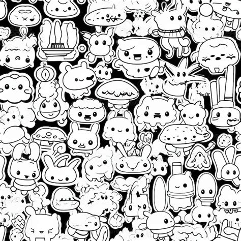 Premium Ai Image Cute Simple Doodle Patterns