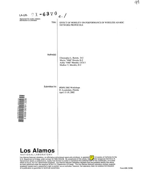 Pdf Effect Of Mobility On Performance Of Wireless Ad Hoc Network
