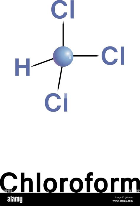 Structural Chemical Formula And Model Of Trichloromethane 42 Off