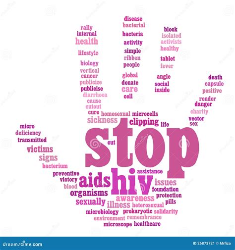 Hiv Aids Info Text Graphics Stock Illustration Illustration Of