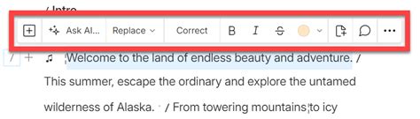 Selection Toolbar Descript Help
