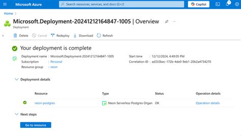 Get Started With Neon Serverless Postgres On Azure Neon Guides