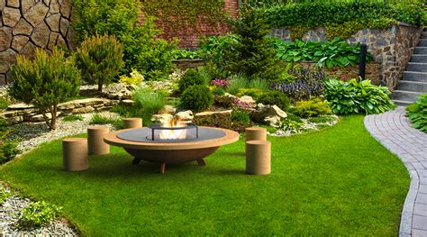 Sol Corten Cheminée Bois à Double Foyer Polyflam