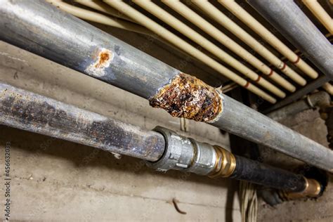 Water Pipe With Rust Spots Stock Foto Adobe Stock