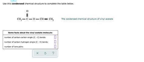 Solved Use This Condensed Chemical Structure To Complete The