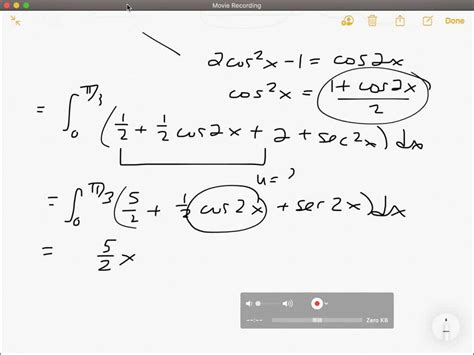 Solvedexercises 1 18 Integrate ∫0π 2 X Cos3 X D X