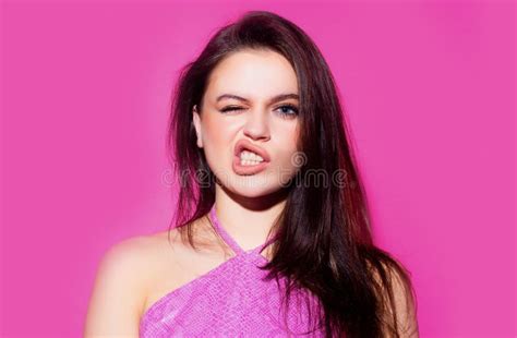 Girl Portrait Sensual Seductive Girl Beauty Fashion Stock Image