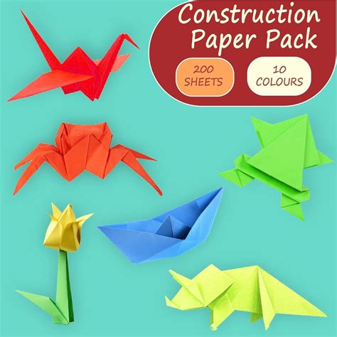 200 Sheets 10 Colors Colored Paper A4 Printer Copy Paper