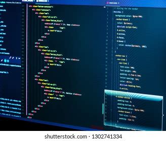 Coding Html Css Ide Macro Software Stock Photo 1302741334 Shutterstock