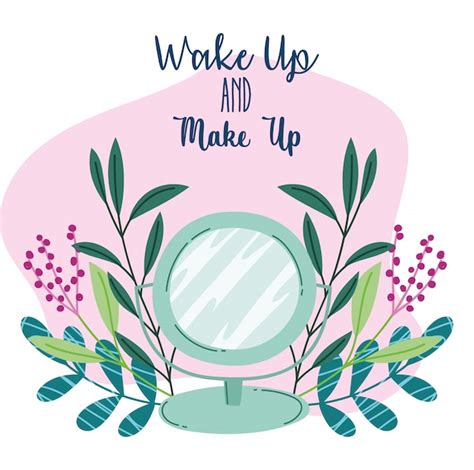 Premium Vector Wake Up And Makeup Cosmetics Product Fashion Beauty