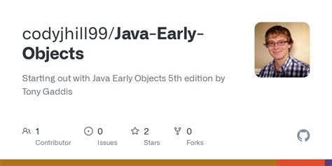 Github Codyjhill99java Early Objects Starting Out With Java Early
