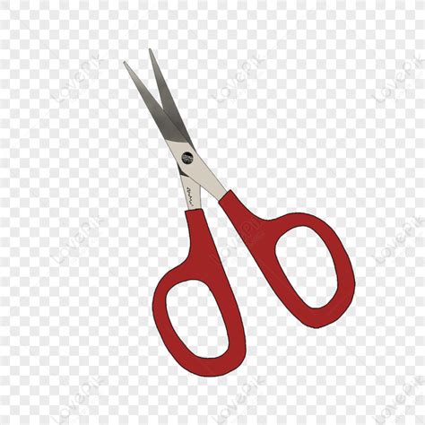 빨간 일러스트 손으로 그린 가위 클립 아트만화 Png 일러스트 무료 다운로드 Lovepik