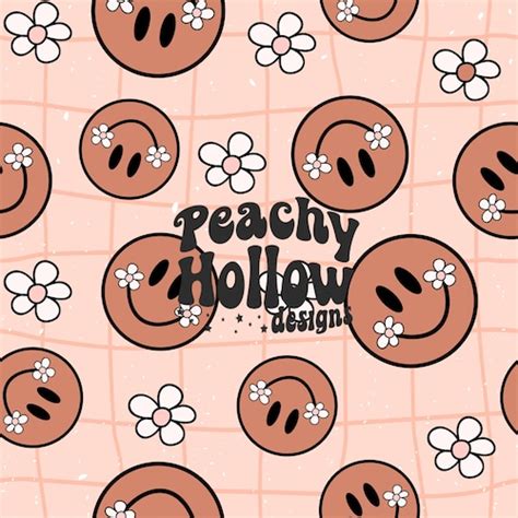 Seamless Smiley Face Pattern Repeating Patterns Sublimation Etsy