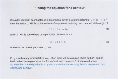 Solved Finding The Equation For A Contour Consider Cartesian