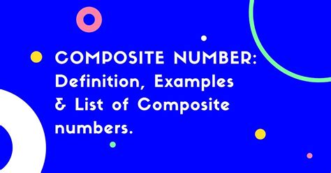 COMPOSITE NUMBER Definition Examples List Of Composite Numbers