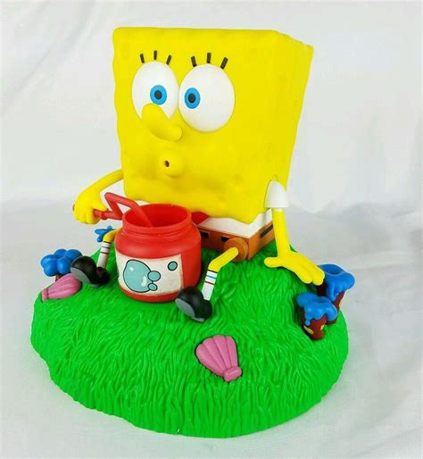 Rare Spongebob Bubble Blower Sitting On Jelly Fields Battery Operated 1889170827