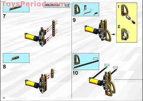 Lego 8455 Back Hoe Loader Backhoe Instructions And Parts List