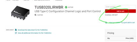 I Need A Very Simple USB Sink Similar To The TUSB AI Integrated Circuits ICs DigiKey