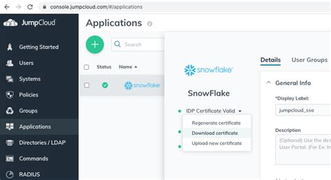 How To Configure Saml Sso Using Jumpcloud For Snowflake