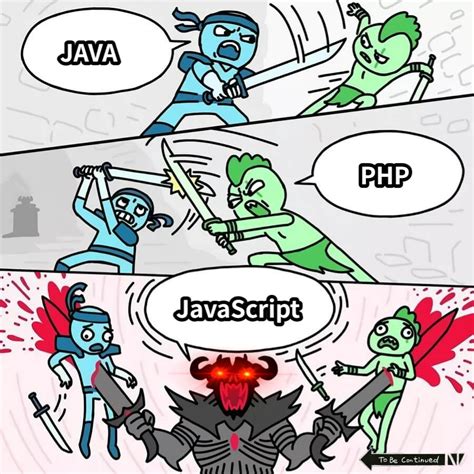 JAVA vs PHP vs JavaScript 网友制作的MEME梗图