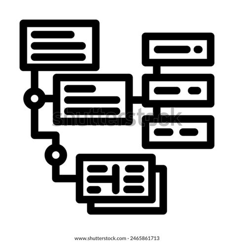 Uml Diagrams Analyst Line Icon Vector Stock Vector Royalty Free