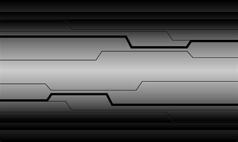추상 실버 사이버 블랙 라인 회로 그림자 디자인 현대 미래 창조적 인 배경 벡터 0명에 대한 스톡 벡터 아트 및 기타 이미지 0명 강철 개념 Istock